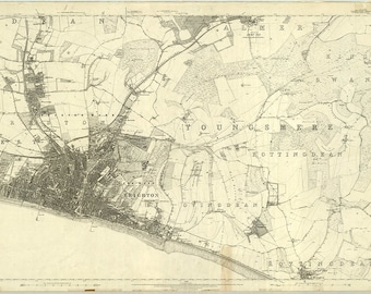 1846 Map Scan - Leeds, England, UK - High-resolution Scan of Victorian ...