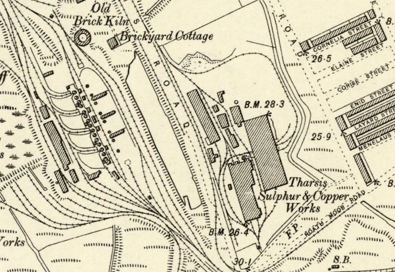 1898 Map Scan - Cardiff, Wales, UK - High-resolution Scan of Victorian ...