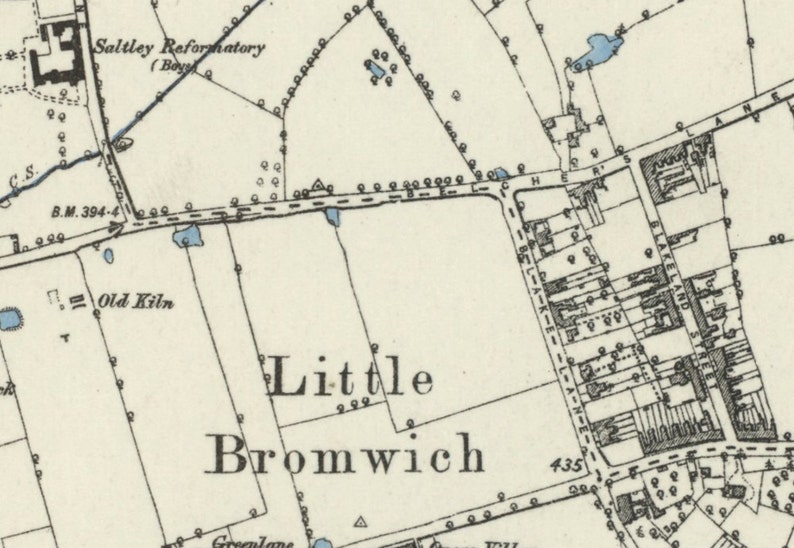 1887 Map Scan - Birmingham, England, UK - High-resolution Scan of the ...
