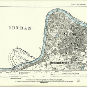 1892 Map Scan - Middlesbrough, Yorkshire, England, UK - High-resolution ...