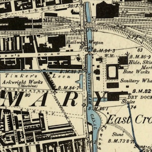 1880 Map Scan - Nottingham, England, UK - High-resolution Scan of ...