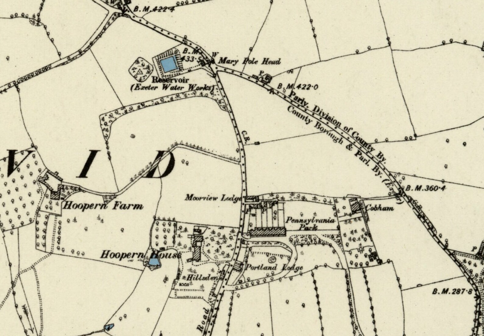 1876 Map Scan - Exeter, England, UK - High-resolution Victorian (19th ...