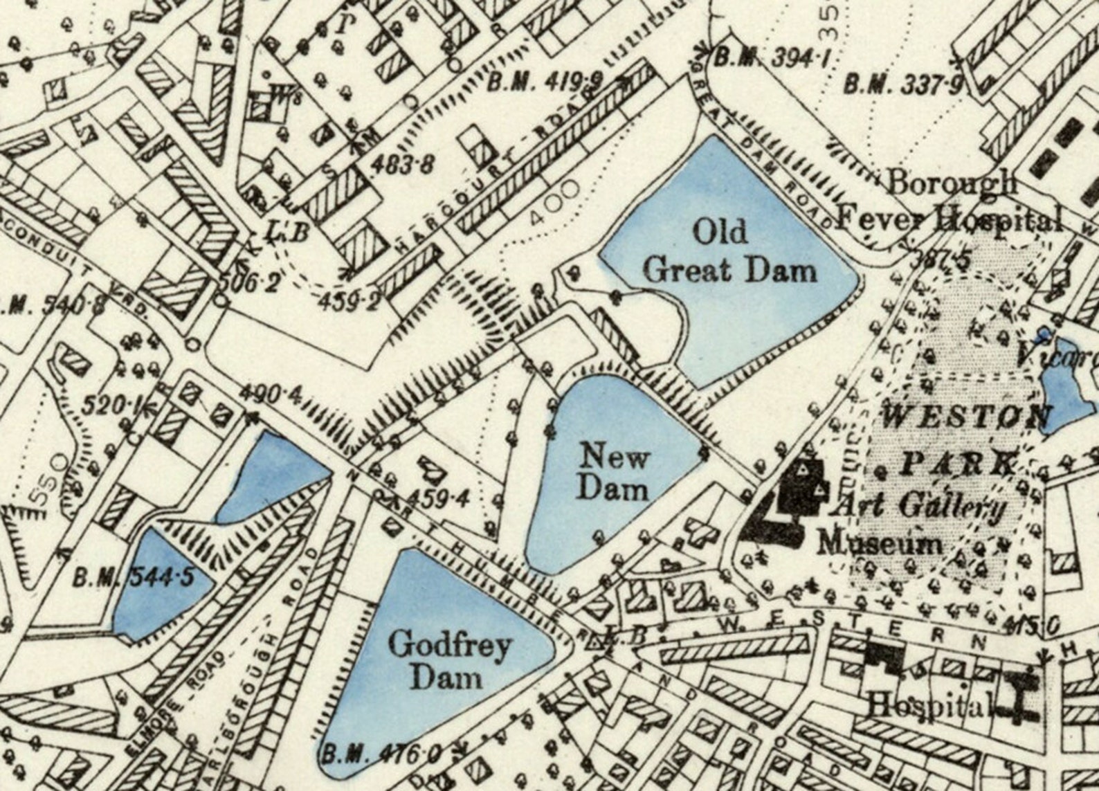 1894 Map Scan Sheffield, Yorkshire, England, UK High-resolution ...