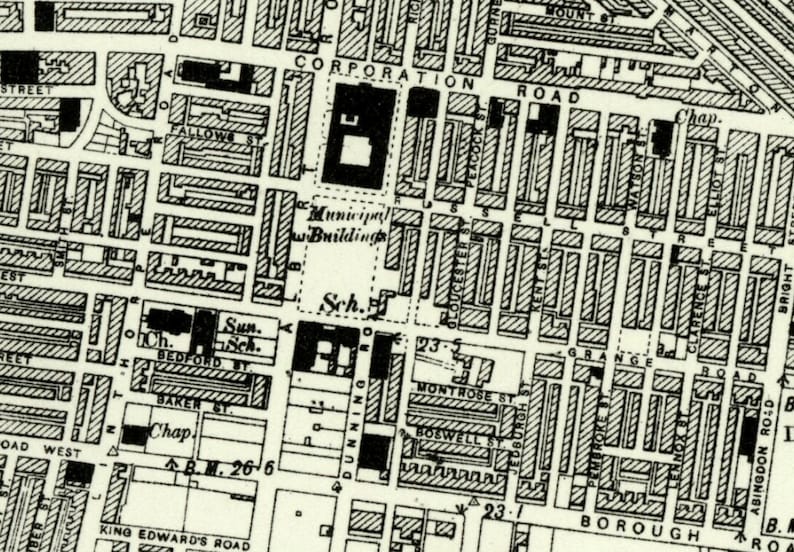 1892 Map Scan - Middlesbrough, Yorkshire, England, UK - High-resolution ...