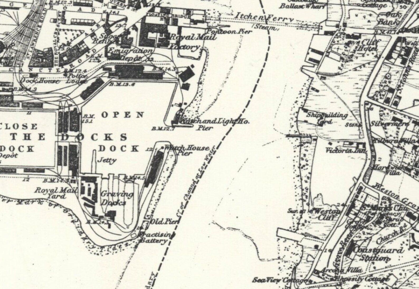 1871 Map Scan - Southampton, England, UK - High-resolution Scan of ...