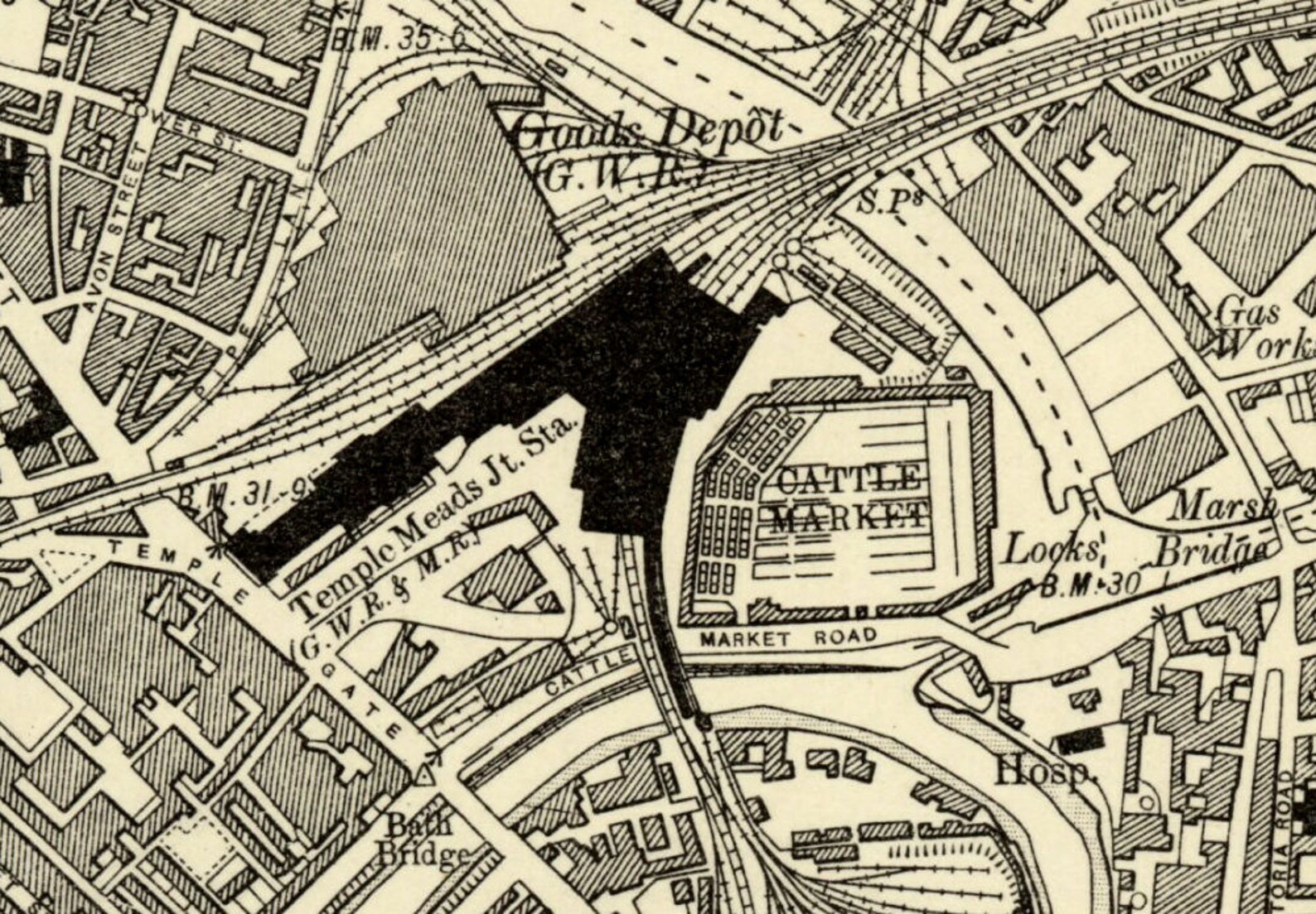 1901 Map Scan - Bristol, England, UK - High-resolution Victorian ...