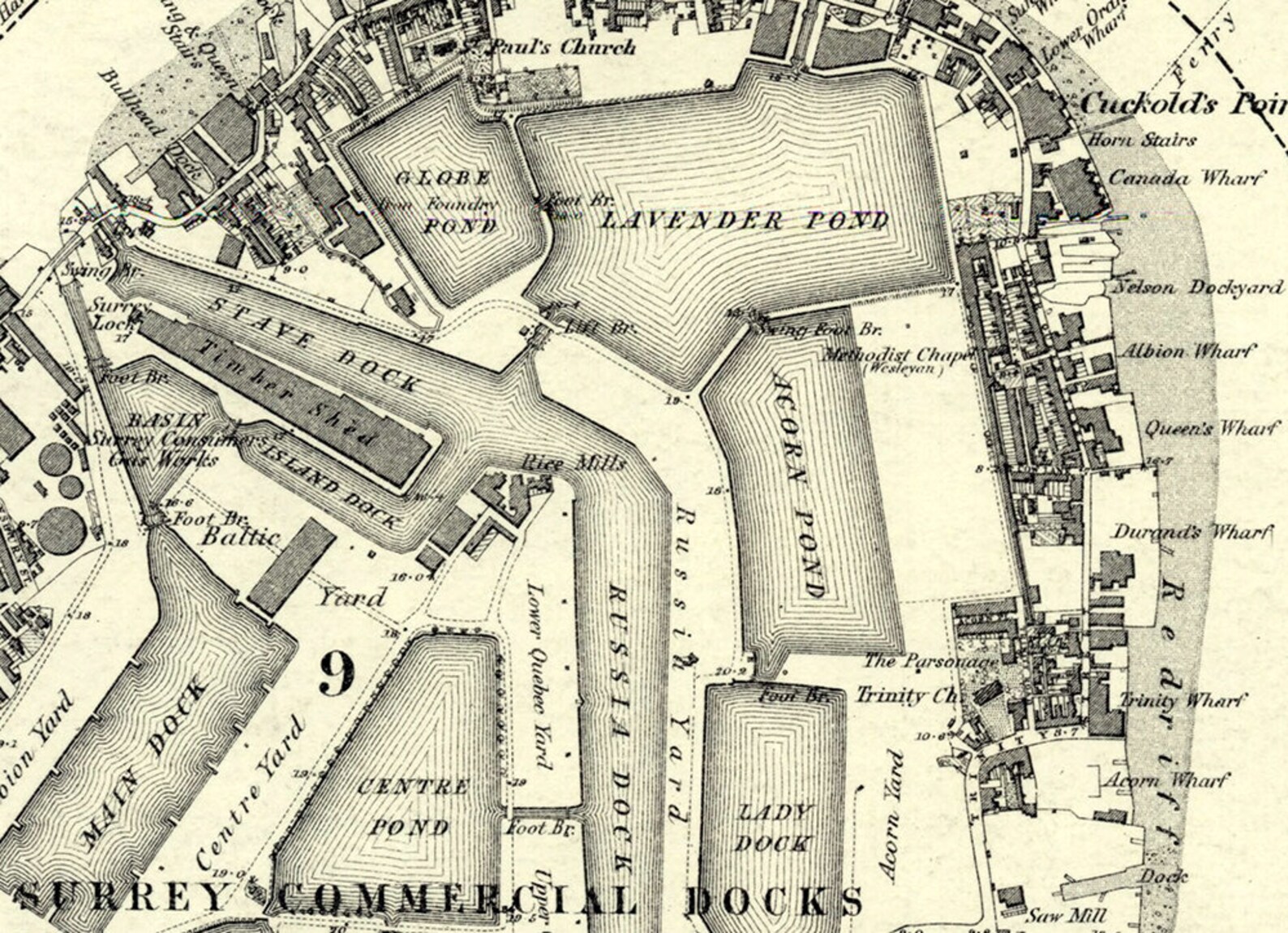 1868 Map Scan - Central London, England, UK - High-resolution Scan of ...