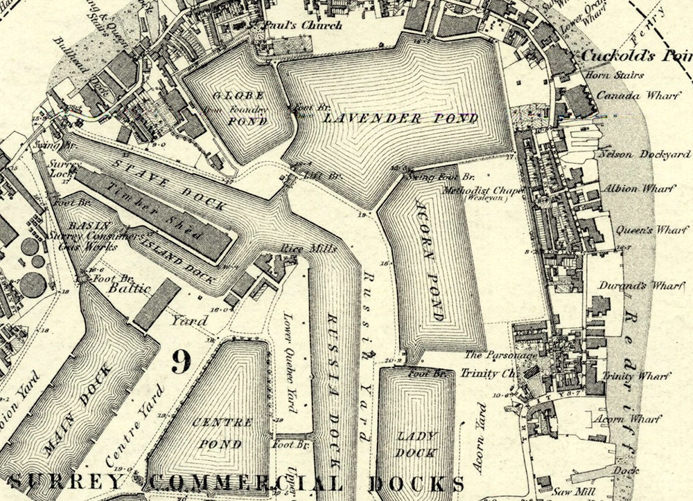1868 Map Scan - Central London, England, UK - High-resolution Scan of ...