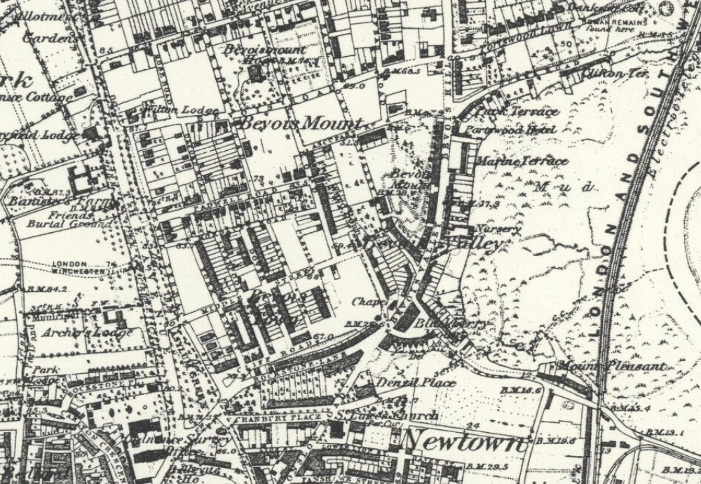 1871 Map Scan - Southampton, England, UK - High-resolution Scan of ...