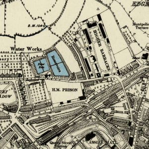 1876 Map Scan - Exeter, England, UK - High-resolution Victorian (19th ...