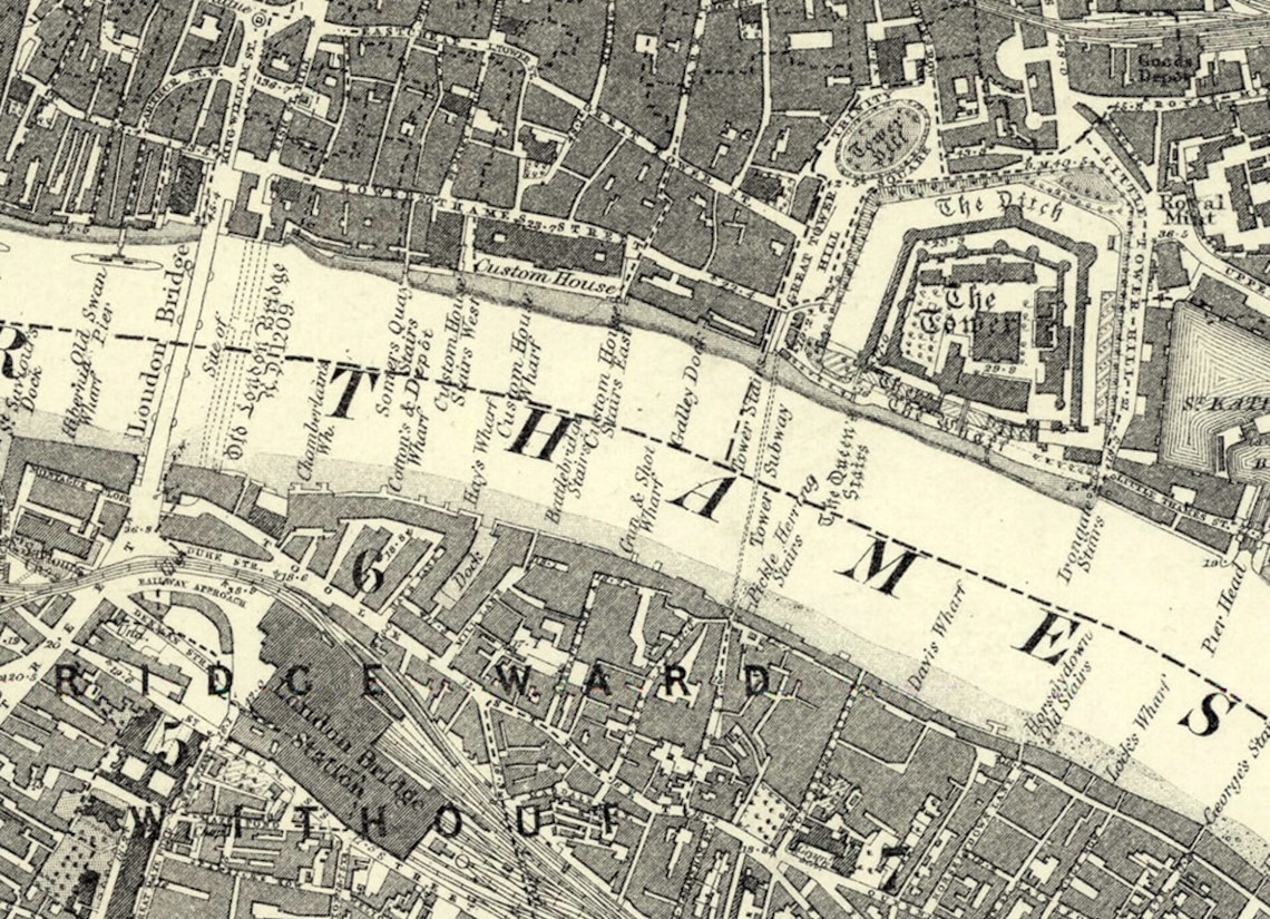 1868 Map Scan - Central London, England, UK - High-resolution Scan of ...