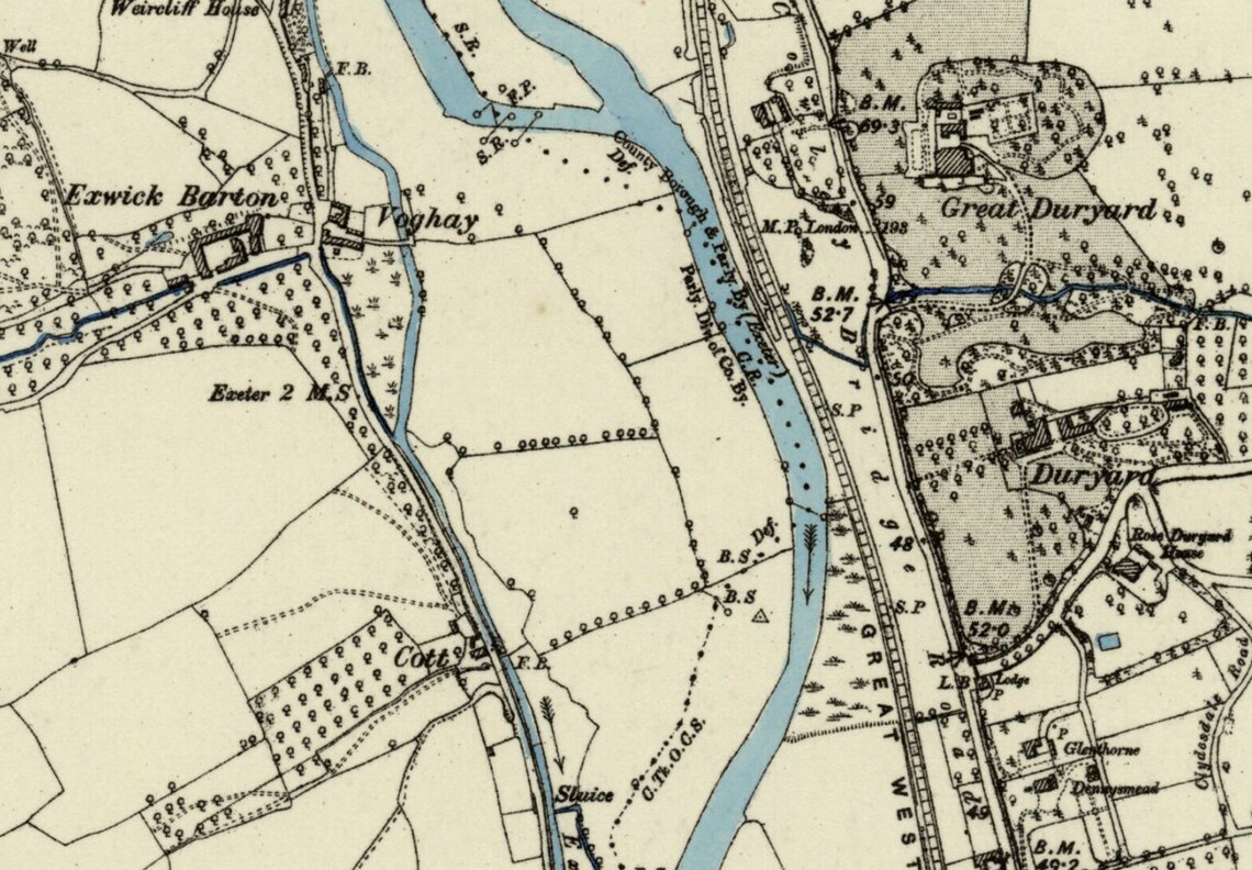 1876 Map Scan - Exeter, England, UK - High-resolution Victorian (19th ...