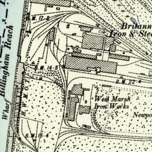 1892 Map Scan - Middlesbrough, Yorkshire, England, UK - High-resolution ...