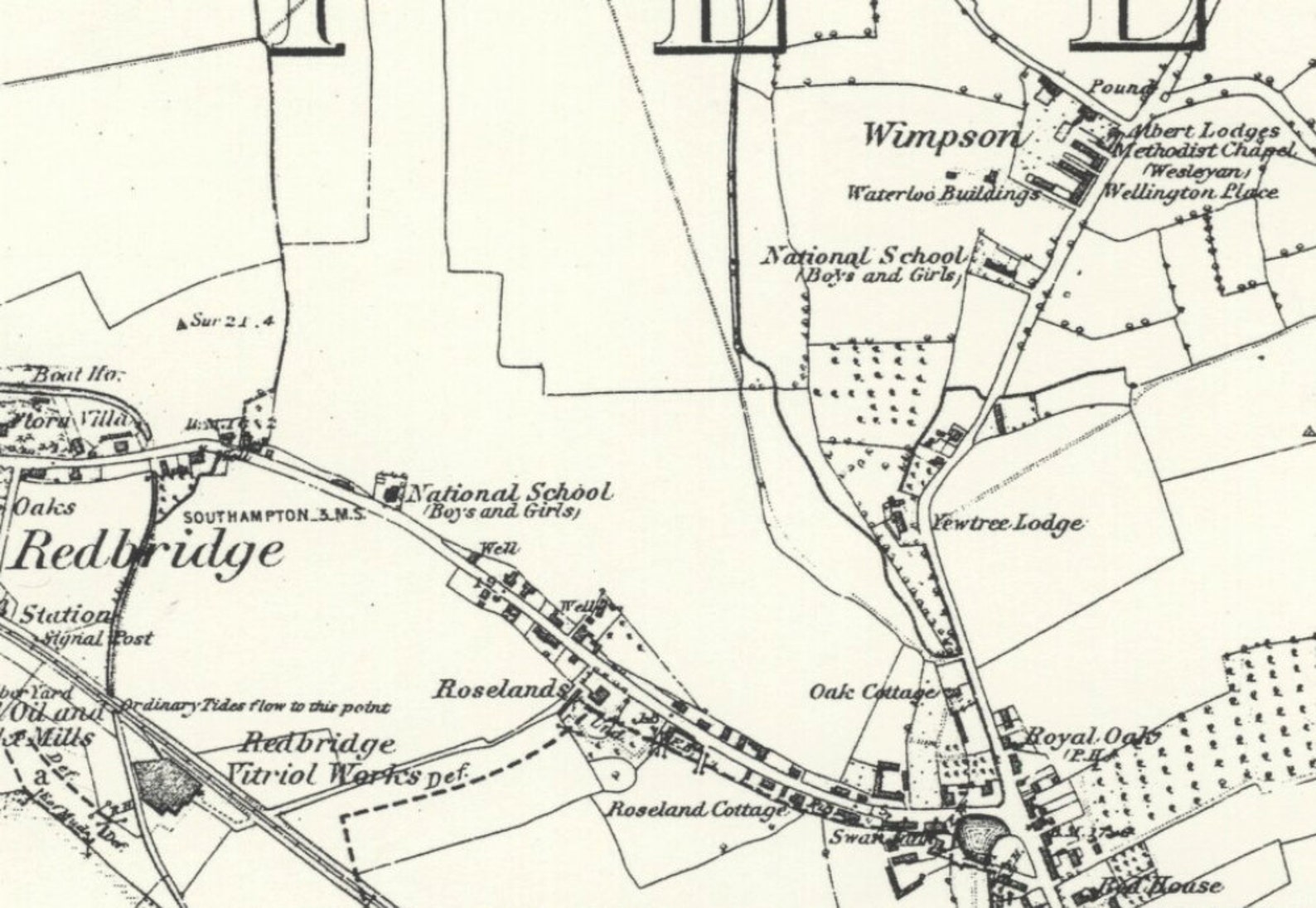 1871 Map Scan - Southampton, England, UK - High-resolution Scan of ...
