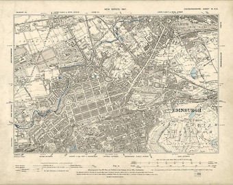Old Map of Leith - Etsy UK