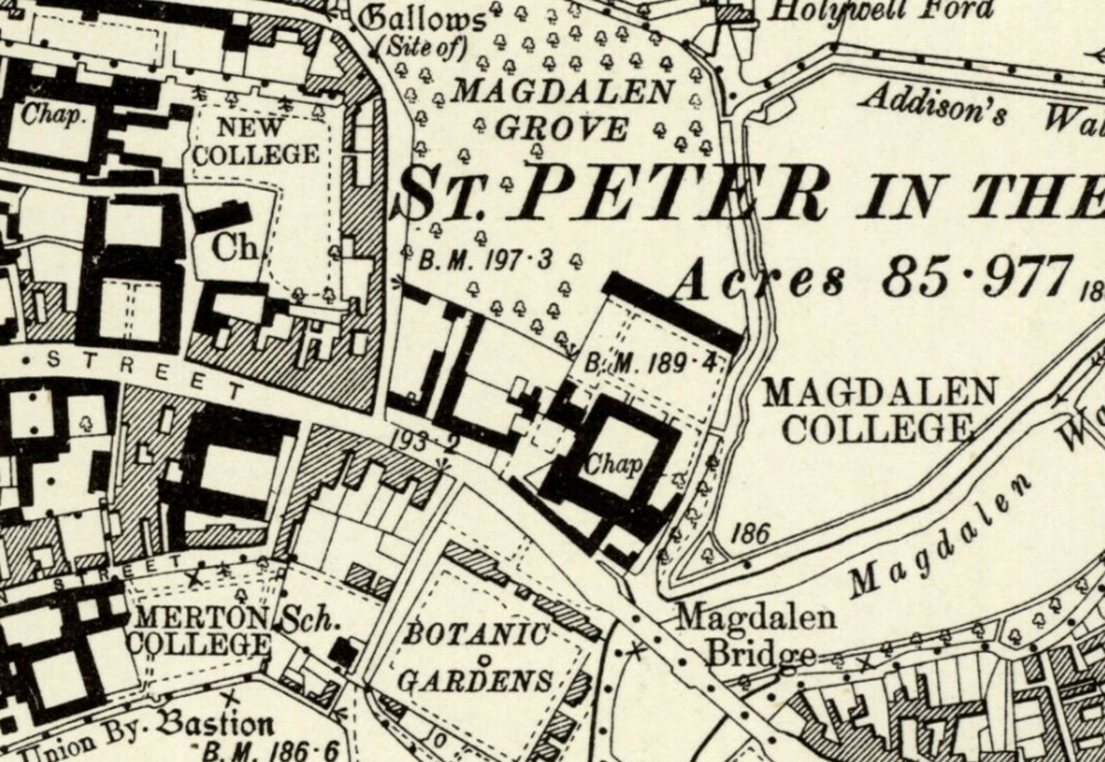 1898 Map Scan - Oxford, England, UK - High-resolution Scan of Victorian ...