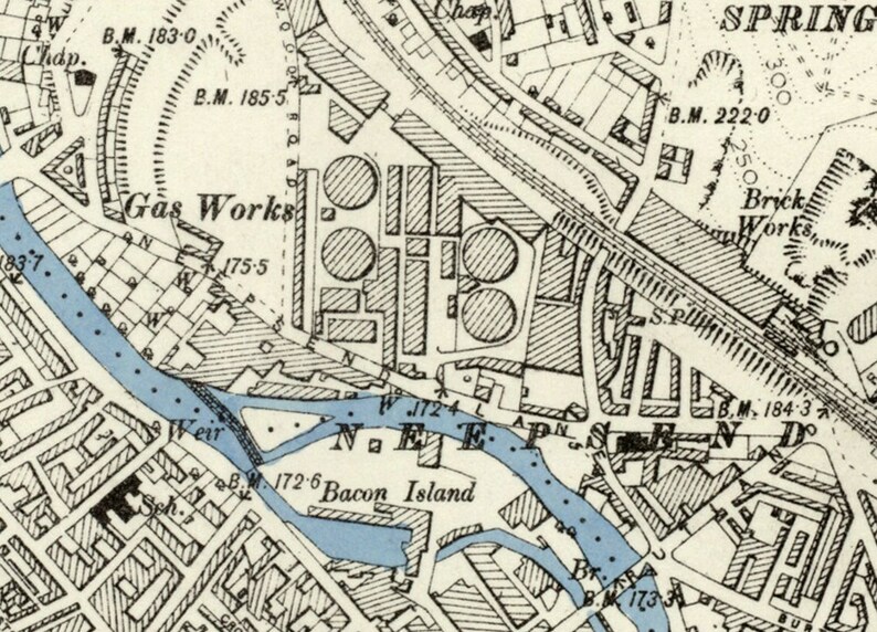1894 Map Scan - Sheffield, Yorkshire, England, UK - High-resolution ...