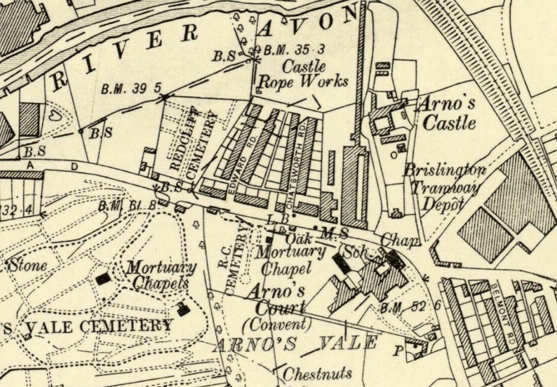 1901 Map Scan - Bristol, England, UK - High-resolution Victorian ...