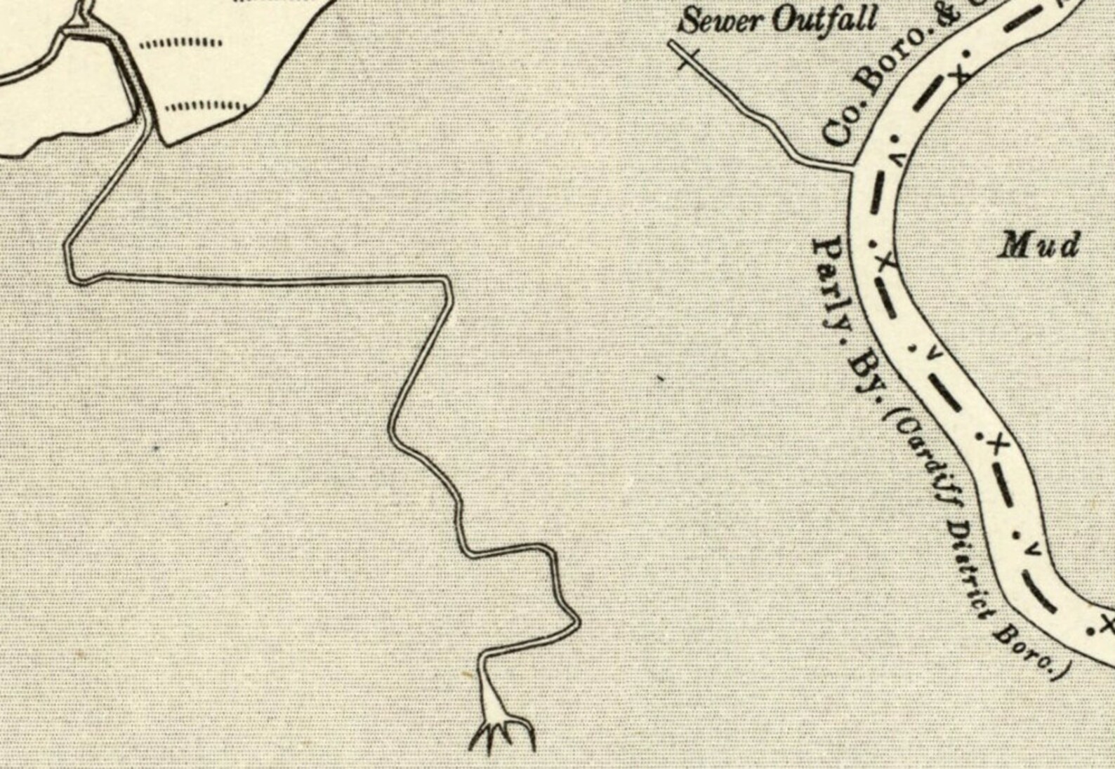 1898 Map Scan - Cardiff, Wales, UK - High-resolution Scan of Victorian ...