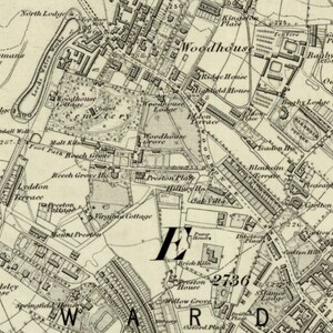 1846 Map Scan - Leeds, England, UK - High-resolution Scan of Victorian ...