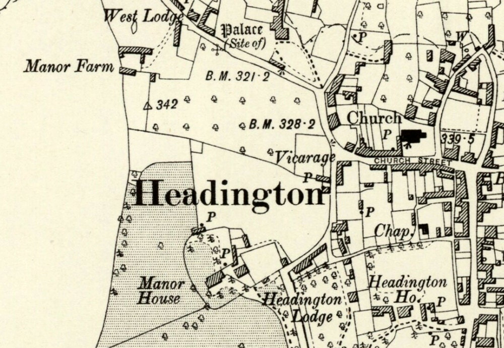 1898 Map Scan - Oxford, England, UK - High-resolution Scan of Victorian ...