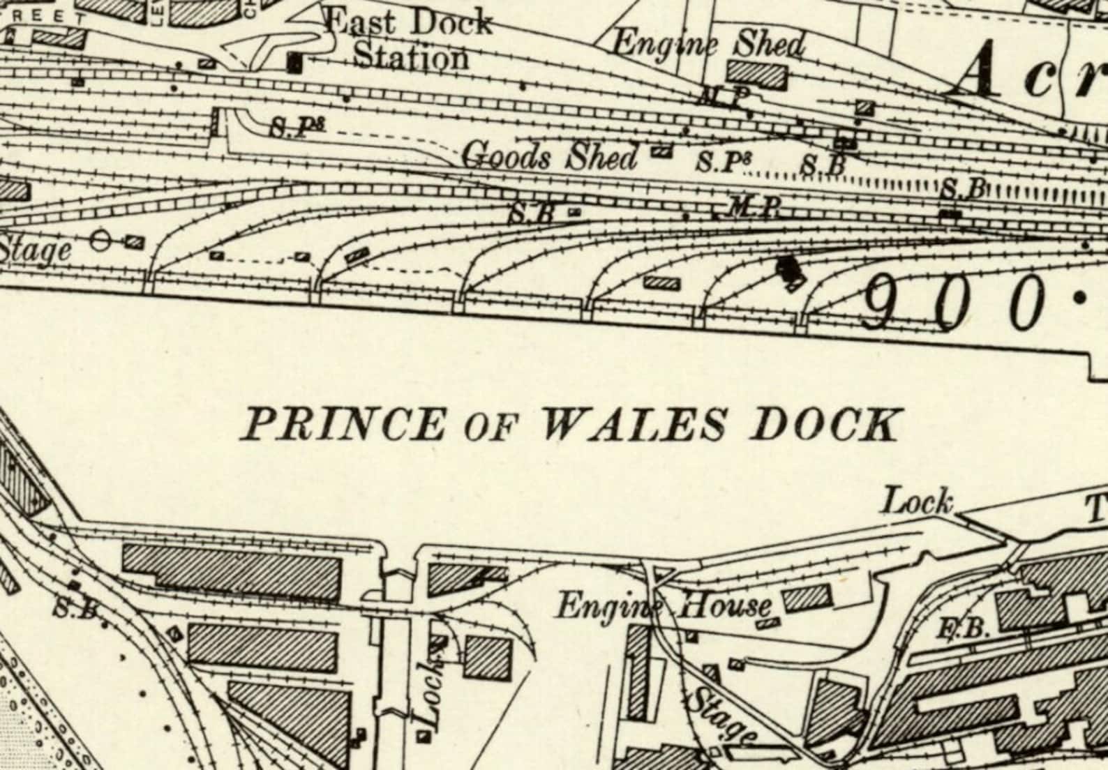 1897 Map Scan - Swansea, Wales, UK - High-resolution Victorian (19th ...