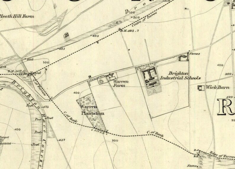 1873 Map Scan - Brighton, Sussex, England, UK - High-resolution ...