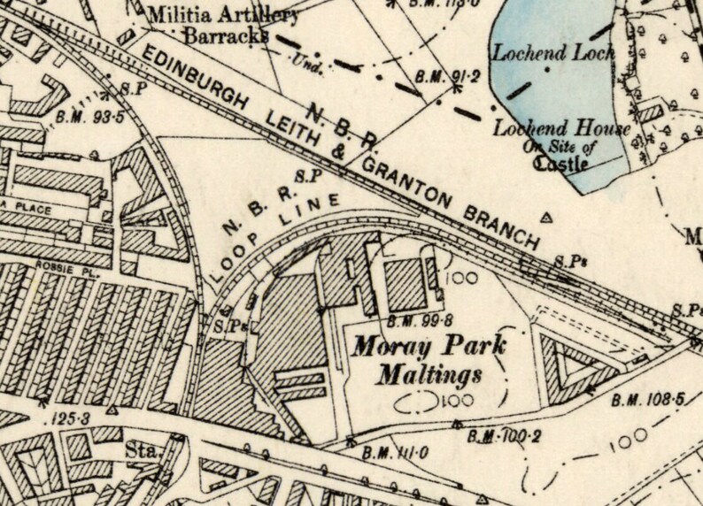 1897 Map Scan - Edinburgh, Scotland, UK - High-resolution Scan of ...