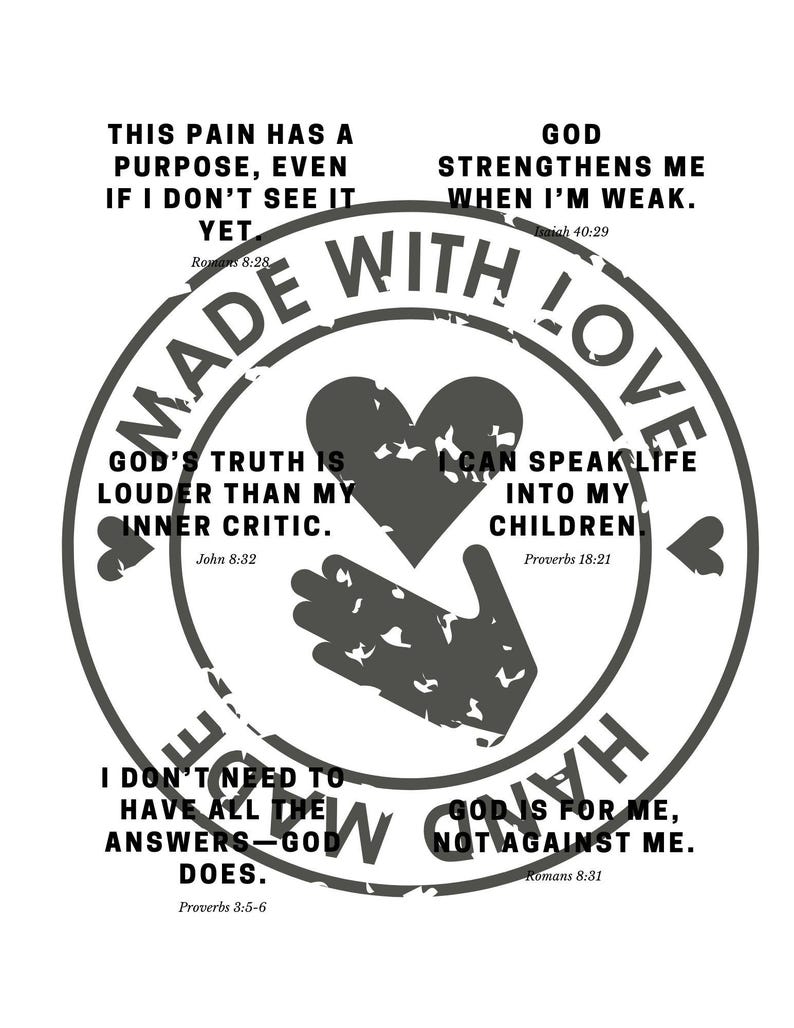 Printable Post-it Notes | Bible Verse Affirmations for Moms | Christian ...