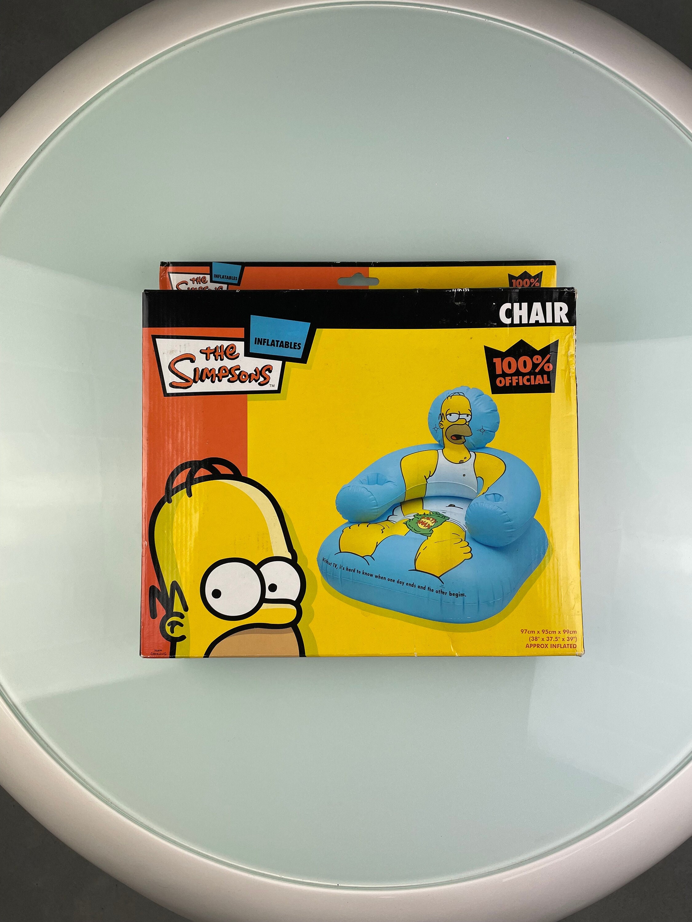 NOS the Simpsons Inflatable Chair Vintage New Old Stock Homer Simpson ...
