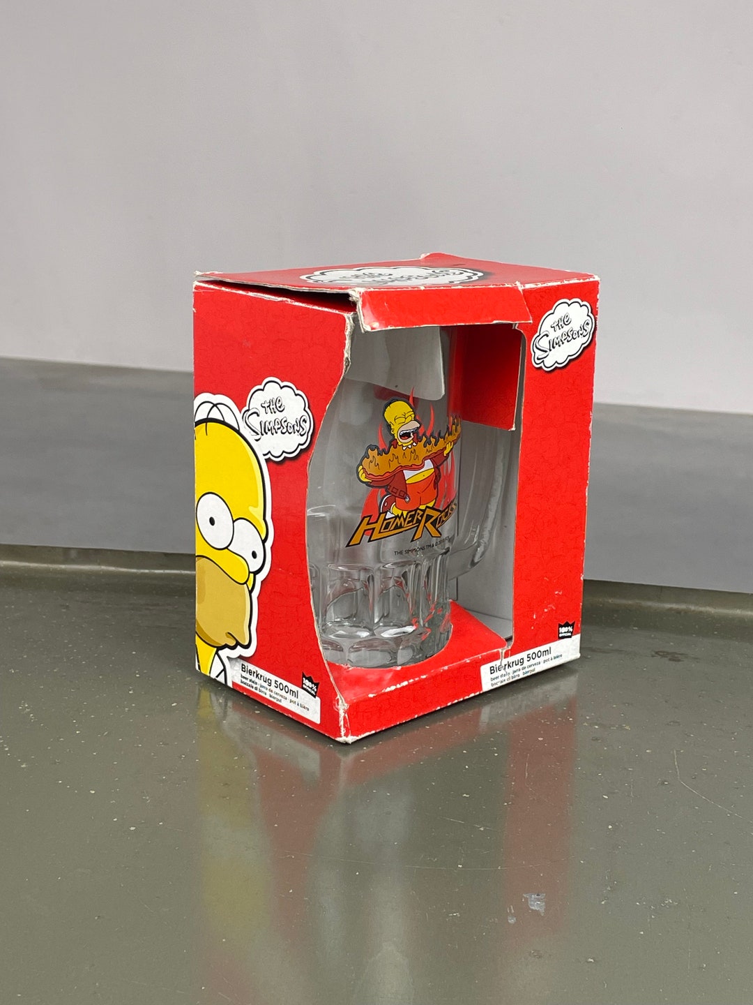 The Simpsons Bierkrug 500ml - Beer Glass Homer Rocks - Vintage New Old ...
