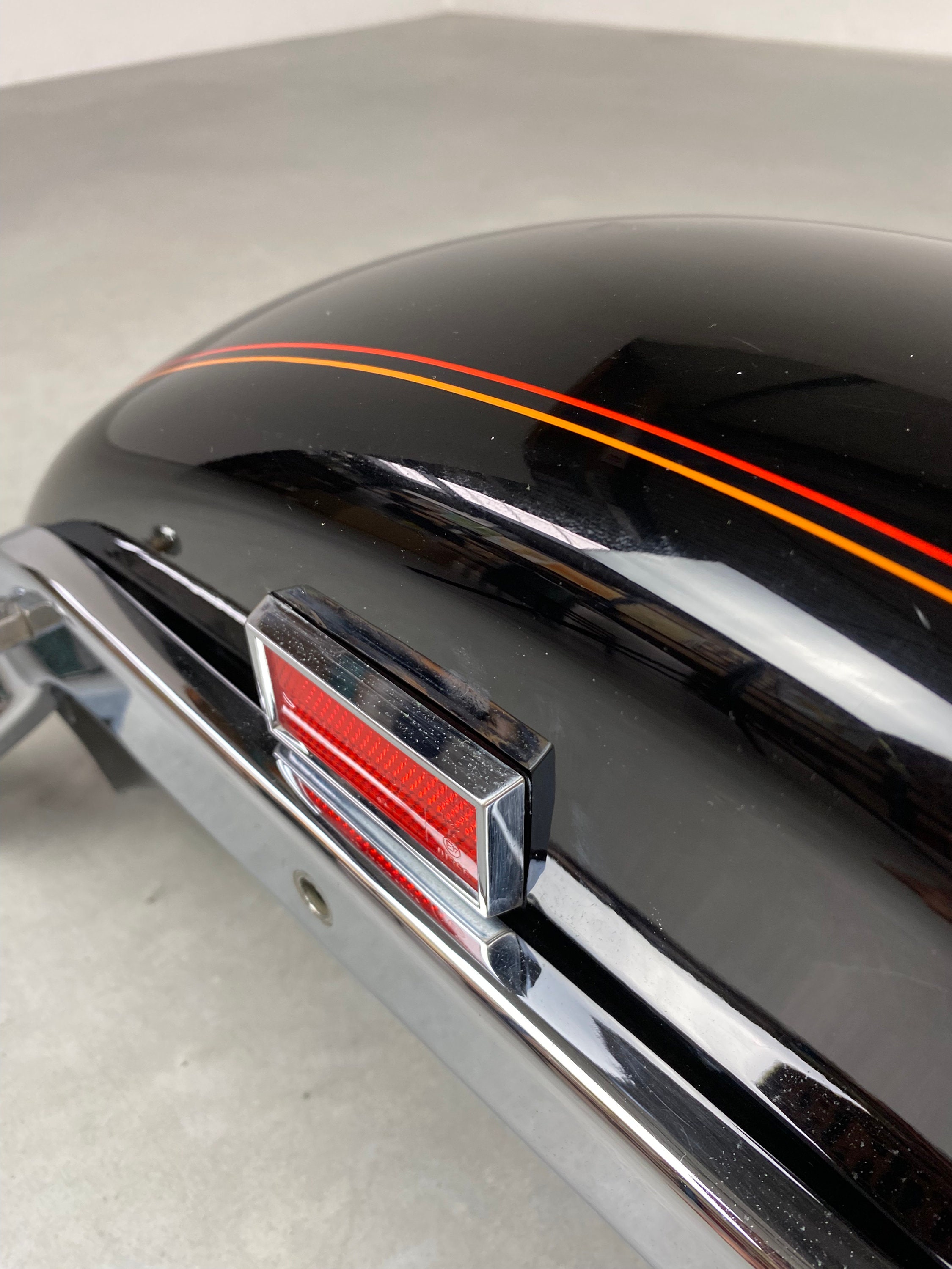 Original Vintage Harley Davidson Rear Fender 1992 Softail Black Metal ...