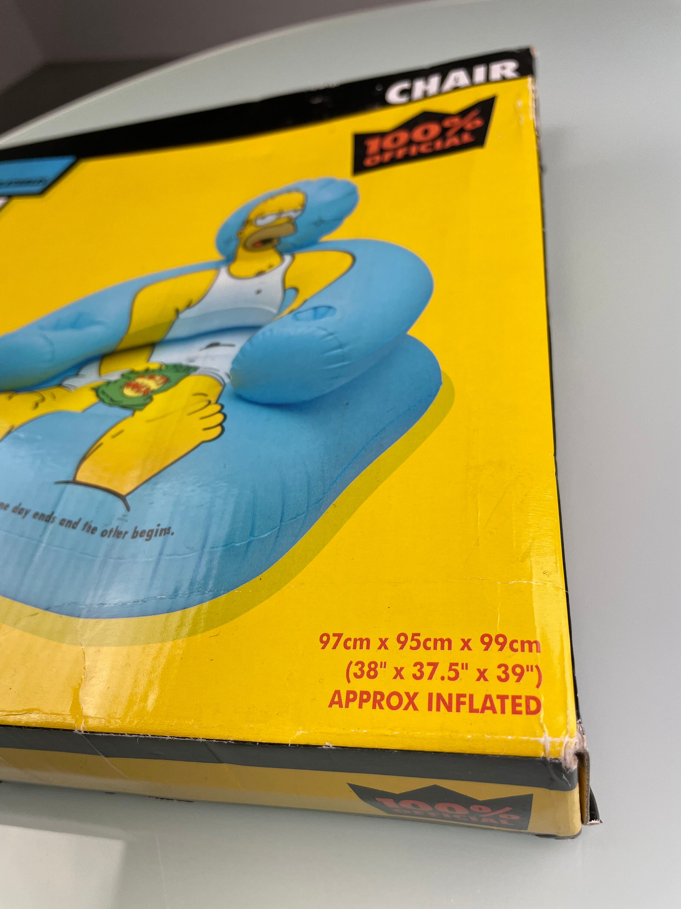 NOS the Simpsons Inflatable Chair Vintage New Old Stock Homer Simpson ...