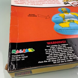 NOS the Simpsons Inflatable Chair Vintage New Old Stock Homer Simpson ...