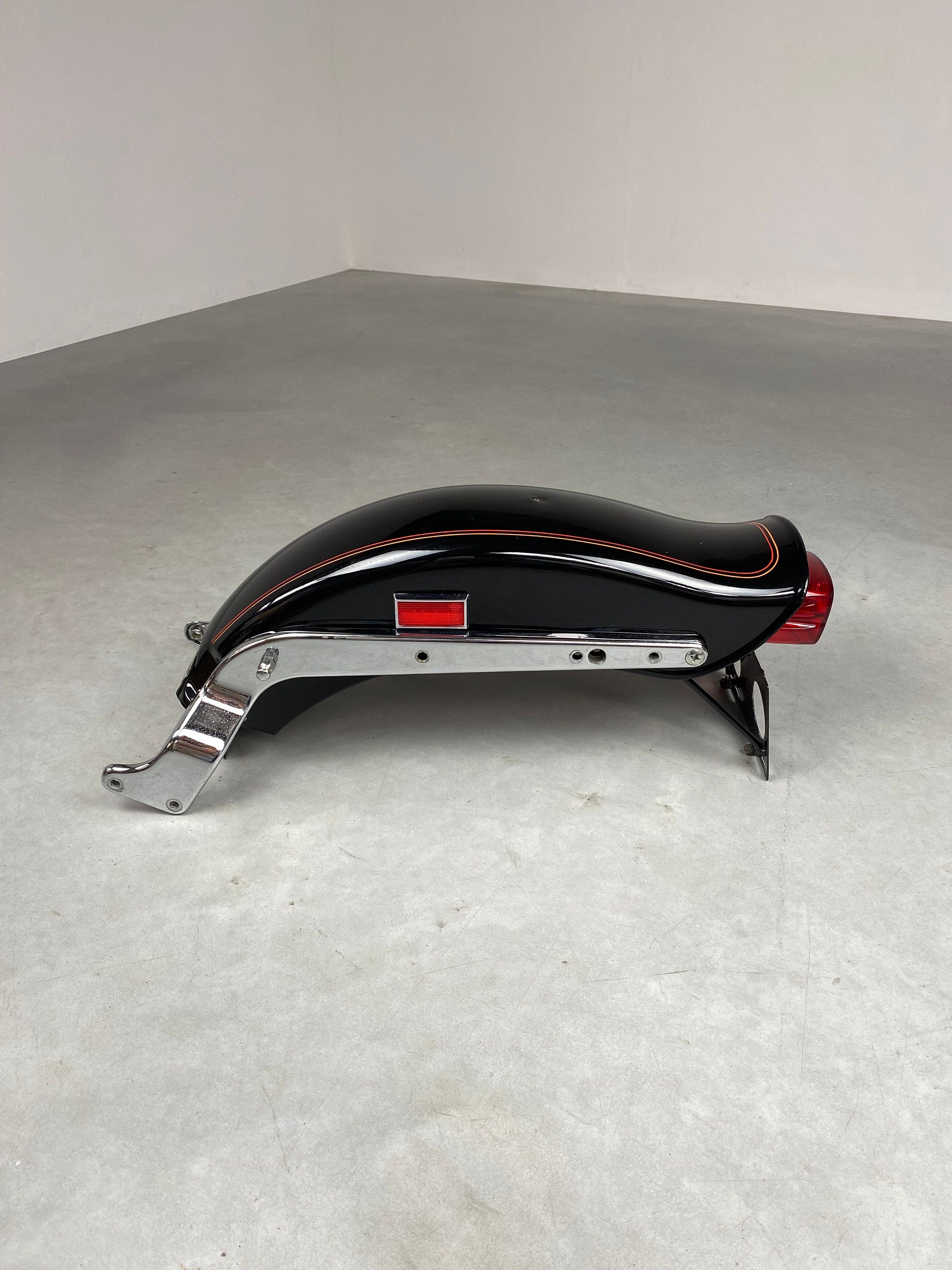 Original Vintage Harley Davidson Rear Fender 1992 Softail Black Metal ...