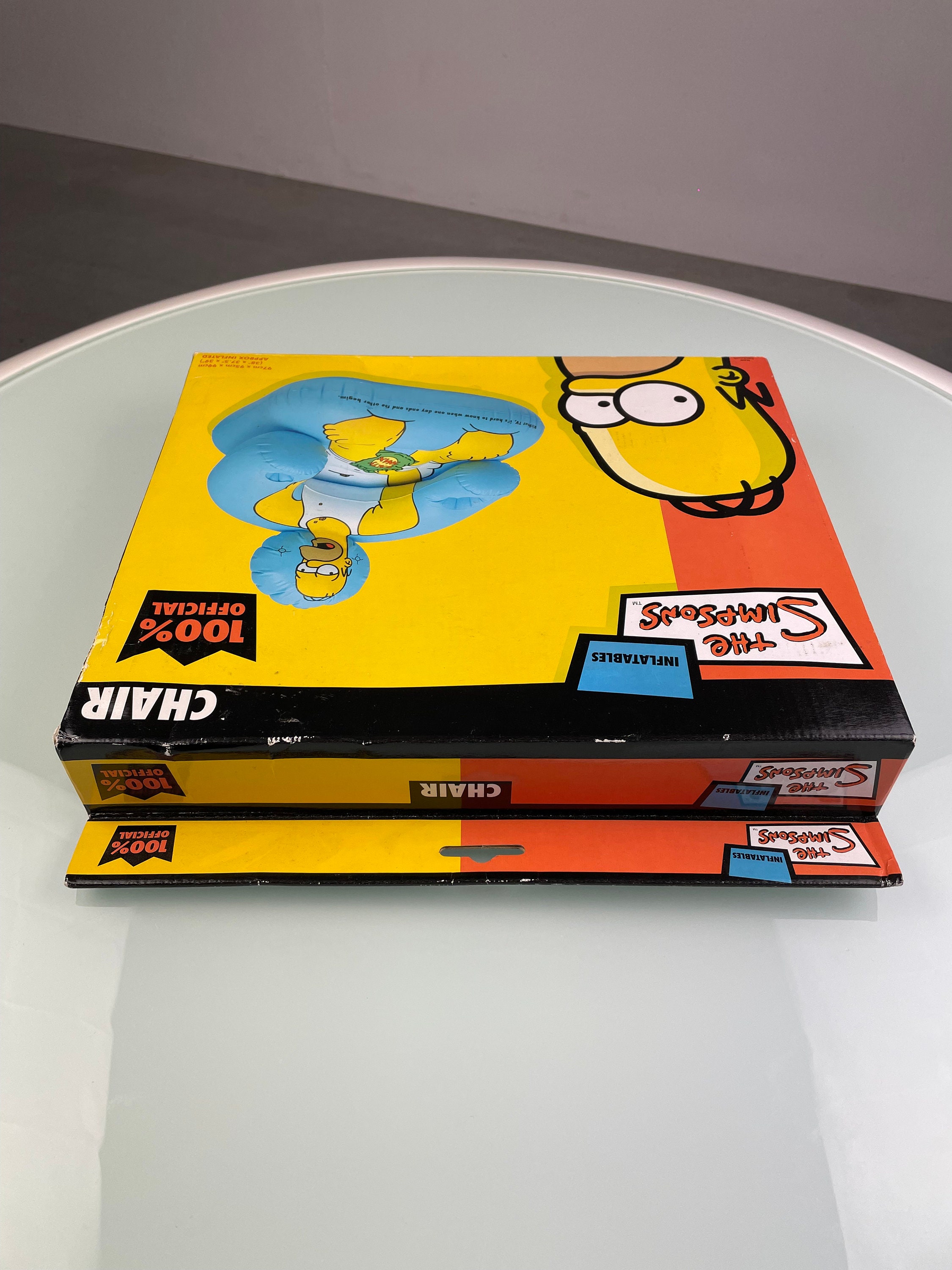 NOS the Simpsons Inflatable Chair Vintage New Old Stock Homer Simpson ...