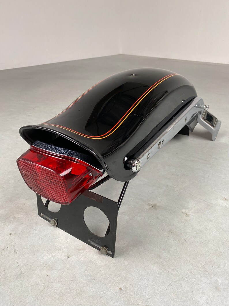 Original Vintage Harley Davidson Rear Fender 1992 Softail Black Metal ...