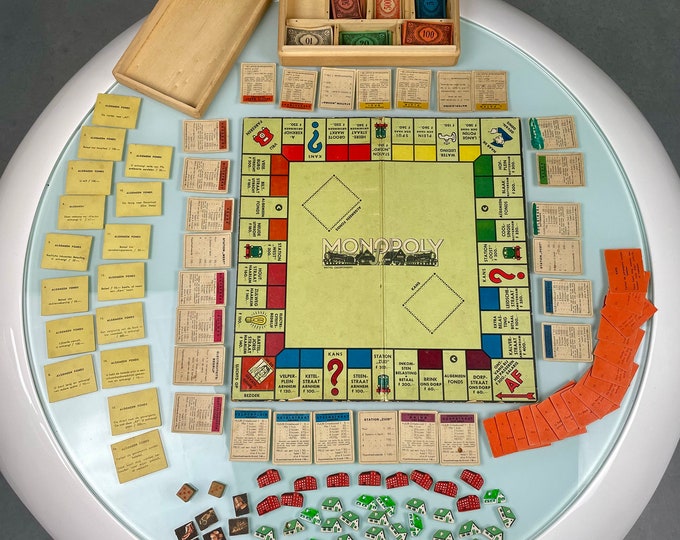 Vintage Dutch Monopoly Set 1930s / 40s Board Game Rare Retro Home Play ...