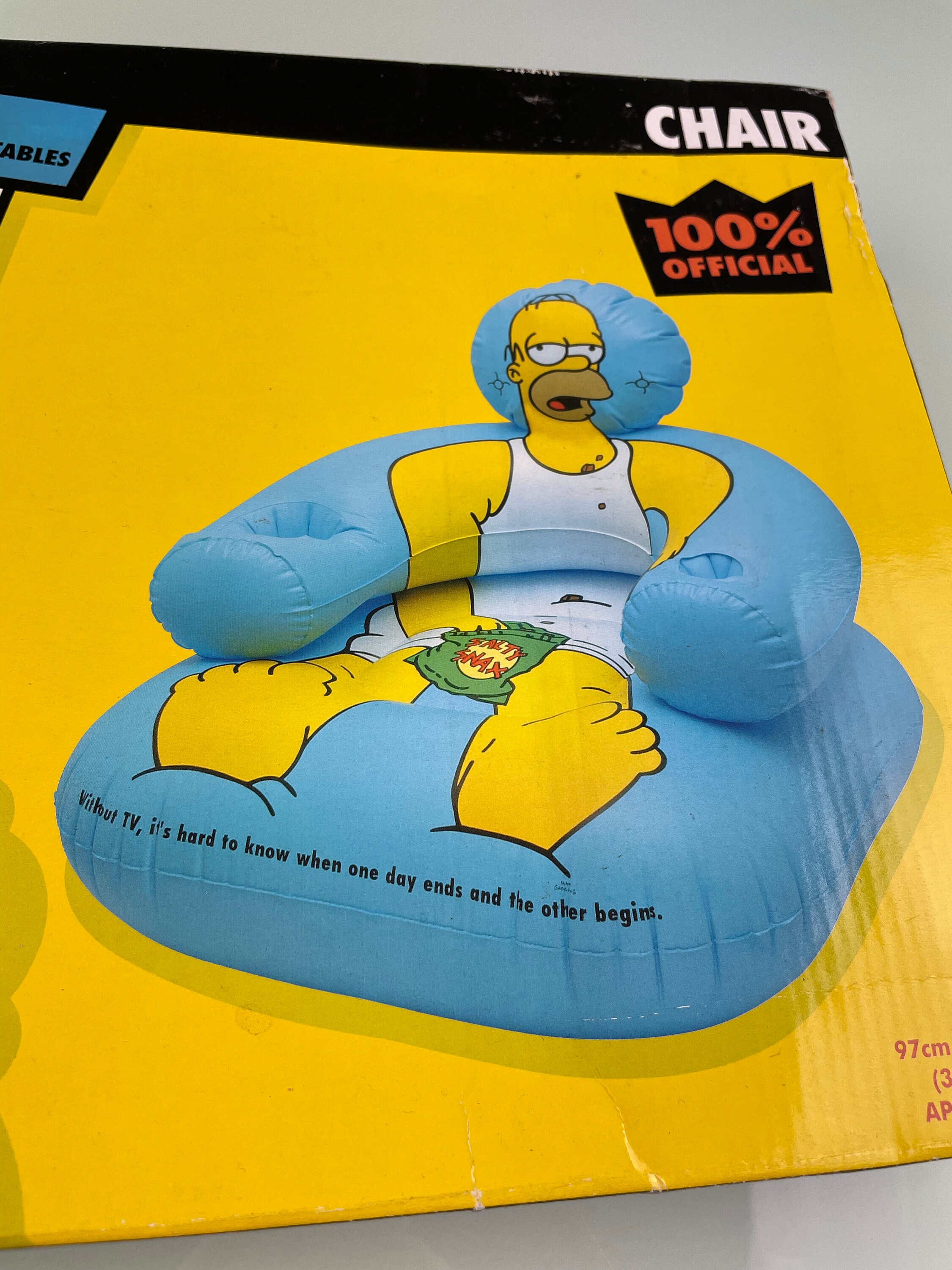 NOS the Simpsons Inflatable Chair Vintage New Old Stock Homer Simpson ...