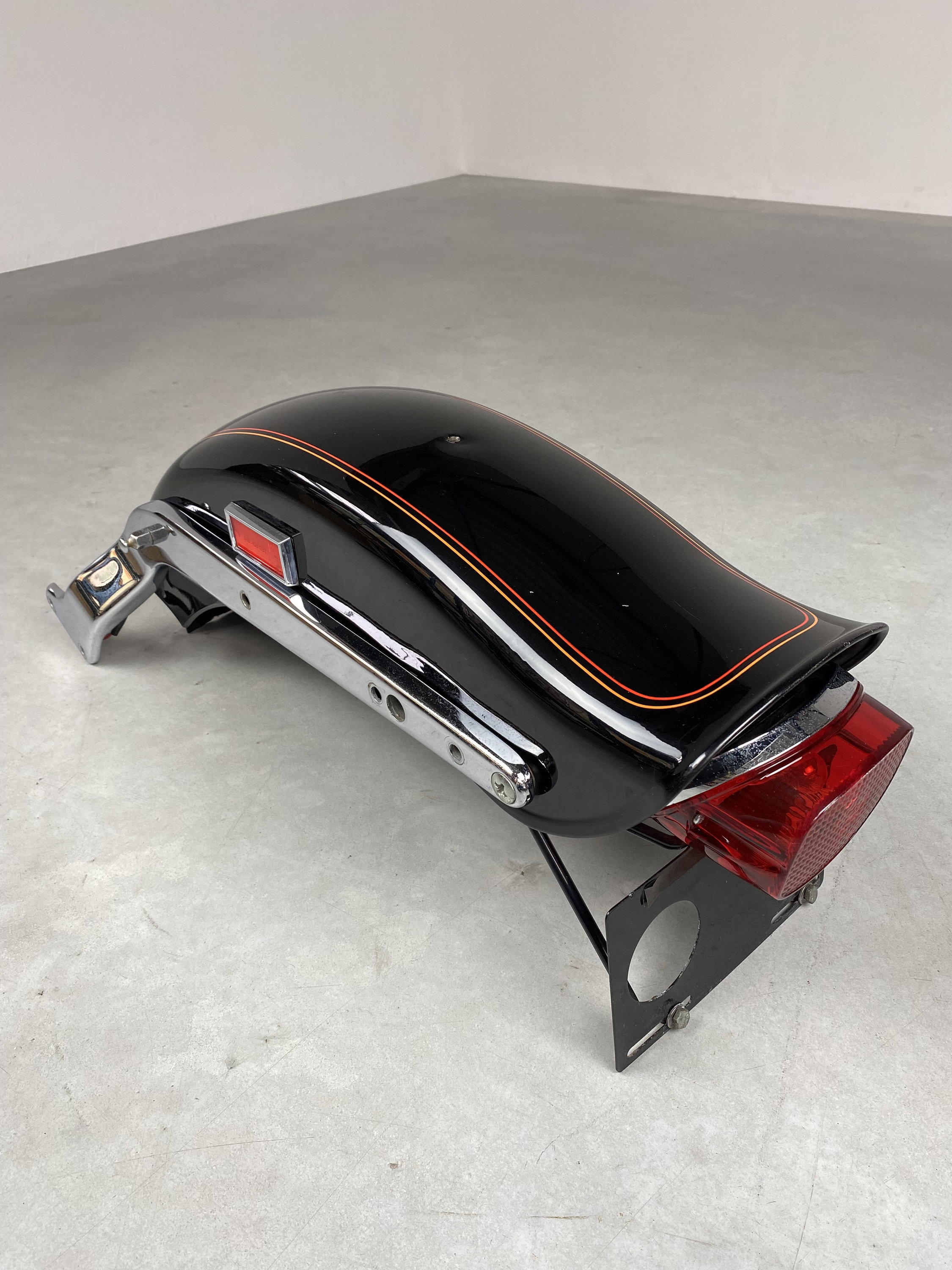 Original Vintage Harley Davidson Rear Fender 1992 Softail Black Metal ...