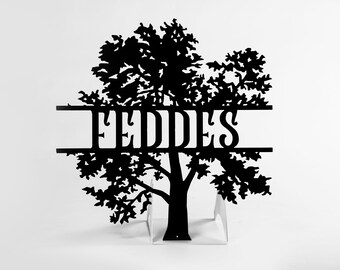 Oak Tree Monogram, Personalized Sign, Barn Sign - Etsy