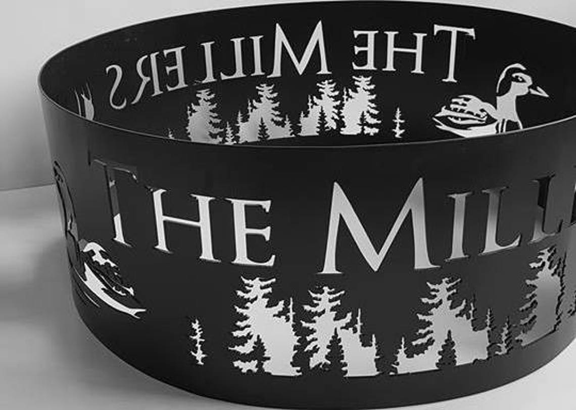 Personalized Fire Pit Rings Fire Pit Custom Fire Pits | Etsy