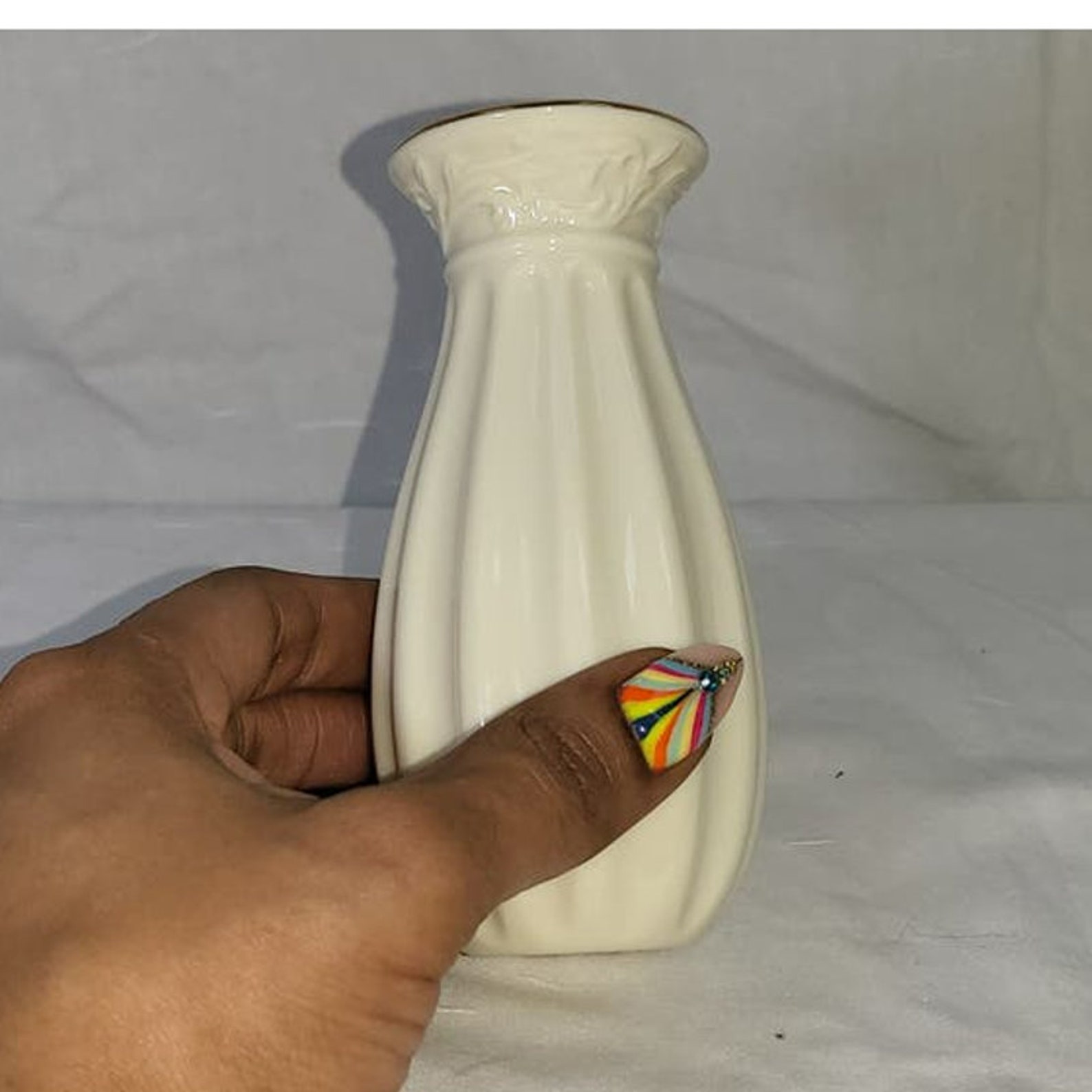 Vintage LENOX Small Bud Flower Vase 5" Tall Gold Trim Colum Shape - Etsy