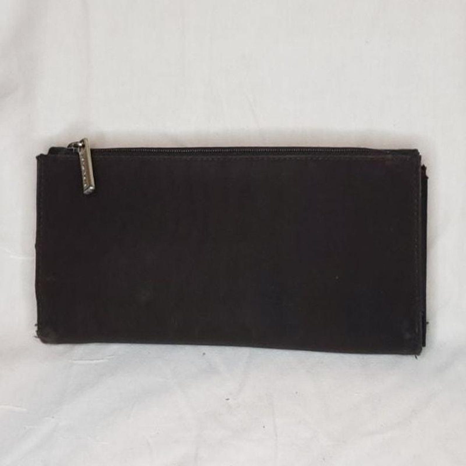 Nine West Brown Leather Tri-fold Wallet With Coin Purse and Checkbook ...
