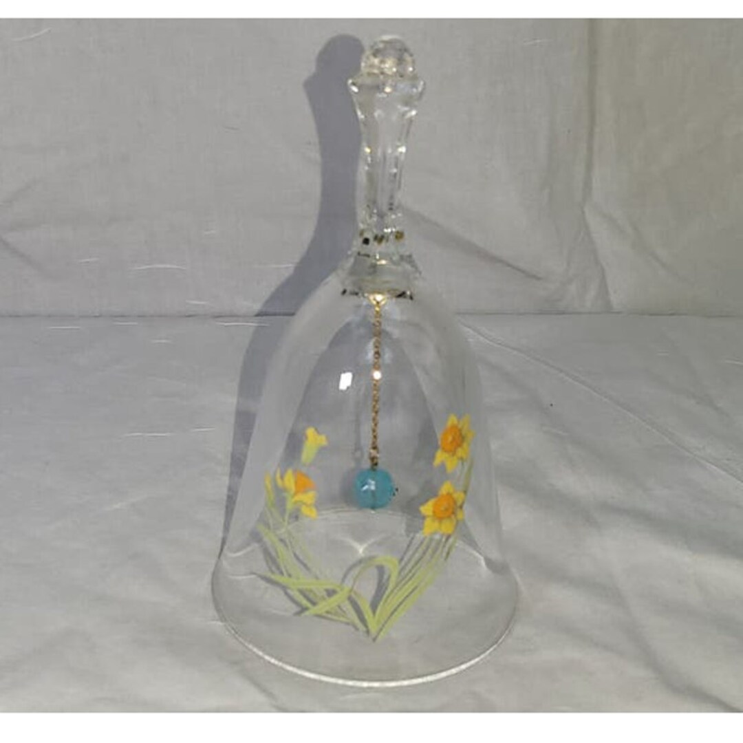 Vintage 24% Lead Crystal Avon Peridot February Birthstone Flower Bell ...