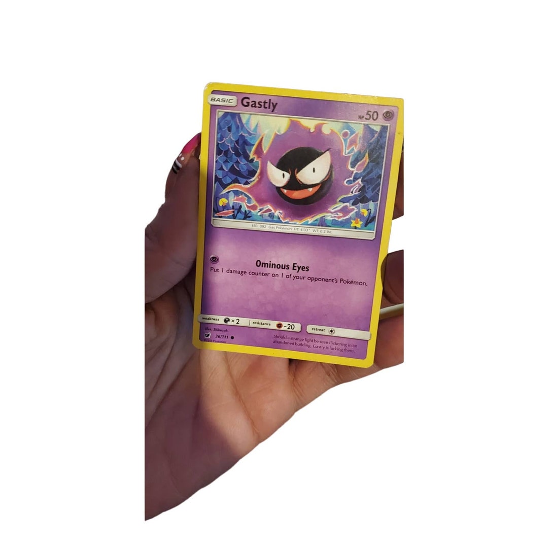 Basic Gastly Pokemon Card Ominous Eyes 2017 36/111 Gas Pokemon - Etsy