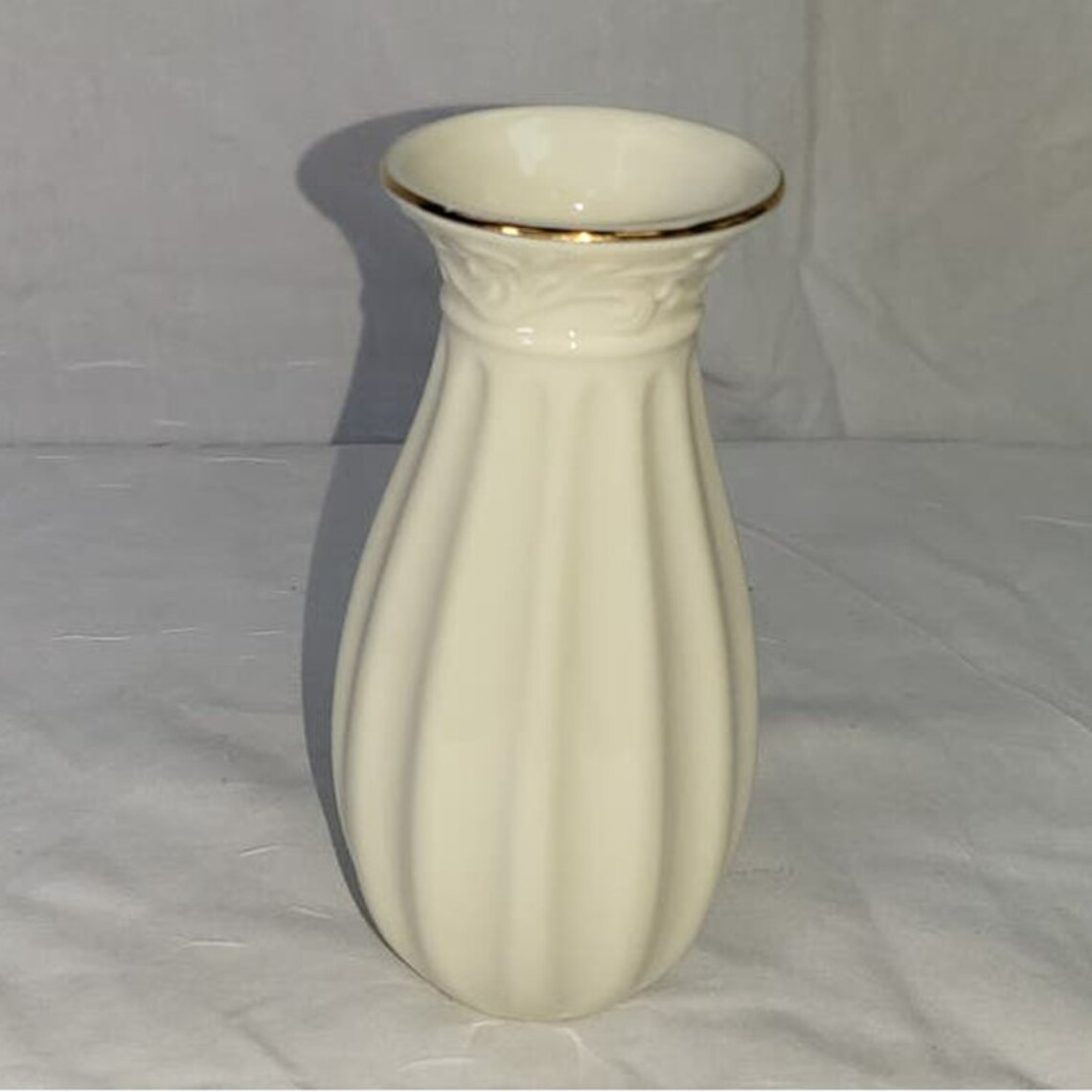 Vintage LENOX Small Bud Flower Vase 5" Tall Gold Trim Colum Shape - Etsy