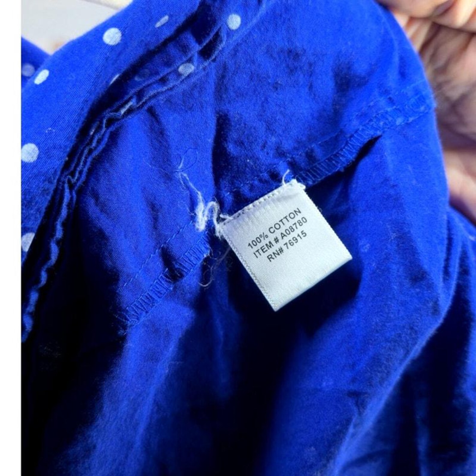 Appleseed’s Petites Blue Polka Dot Pajama Shirt Dress Size PXL - Etsy