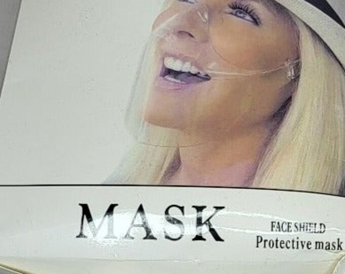 BRAND NEW 2 Pack Clear Face Shield Mask With Ear Hooks - Etsy