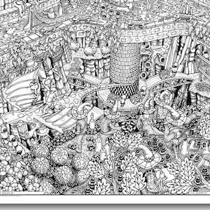 Tower Mine - GIANT 27"x 40" Wildergorn Colour-in Poster by Jamie ...